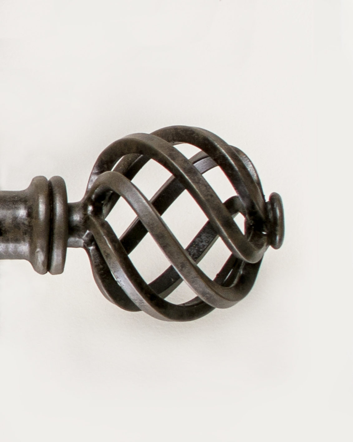 Curtain rod finials, wrought iron rods and accessories
