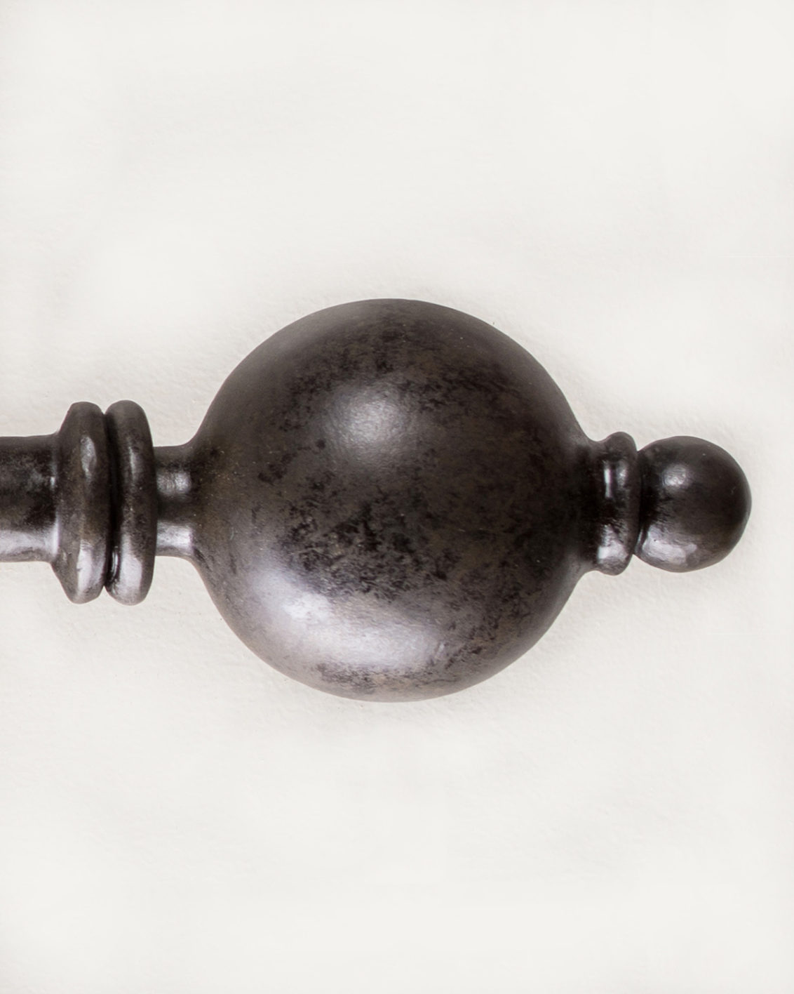 Curtain rod finials, wrought iron rods and accessories